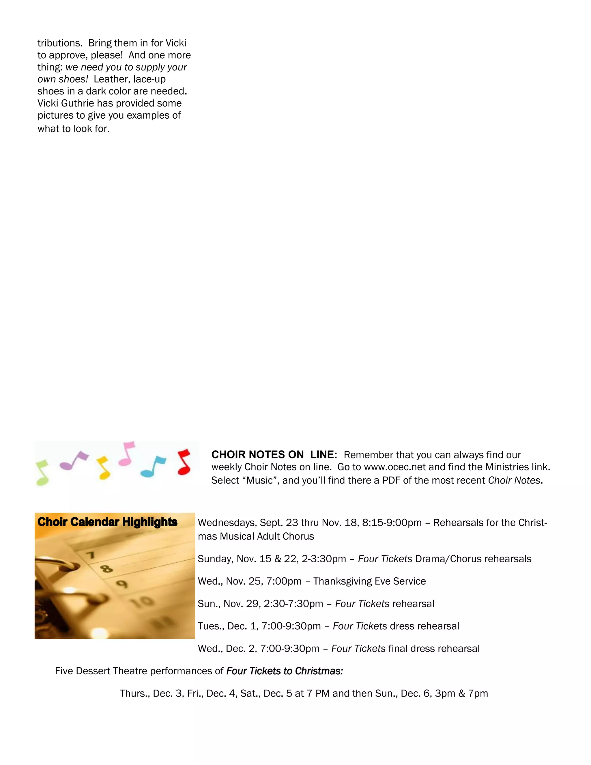 Nov 11 Choir Notes | PDF