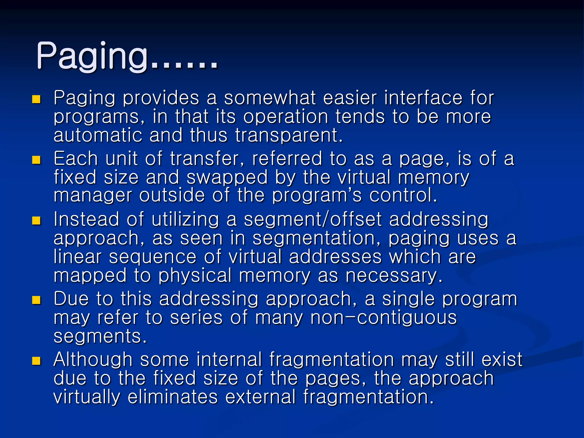 NOV11 virtual memory.ppt | Data Storage and Warehousing | Computing