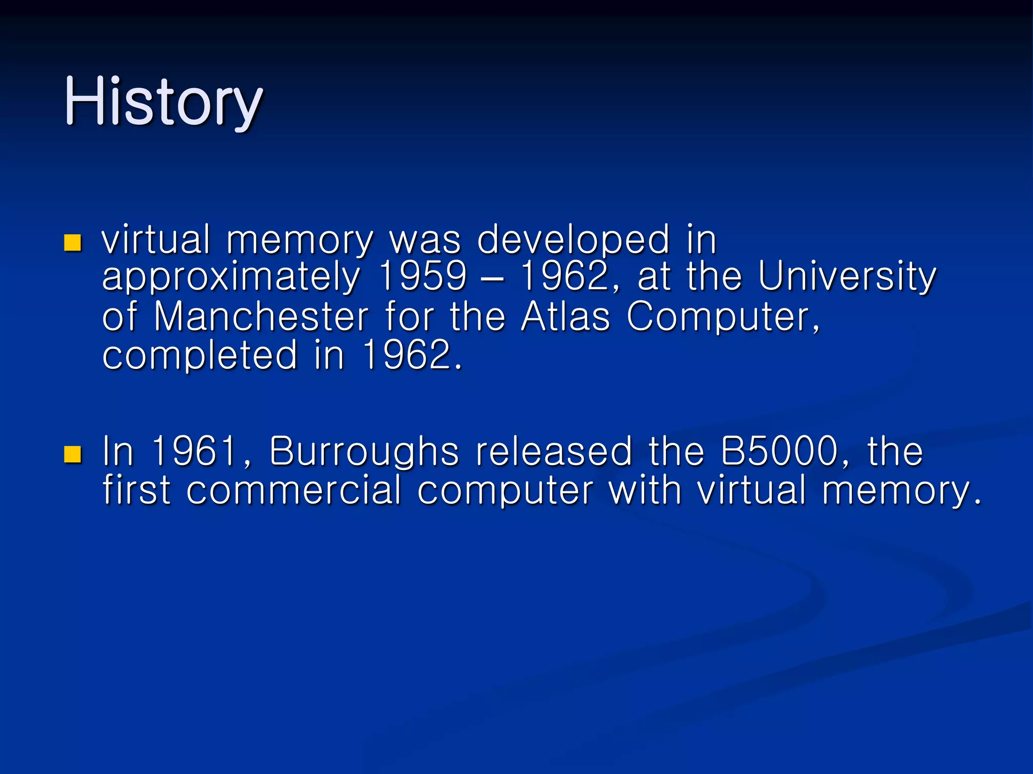 NOV11 virtual memory.ppt | Data Storage and Warehousing | Computing