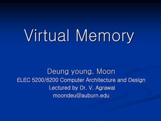 NOV11 virtual memory.ppt | Data Storage and Warehousing | Computing