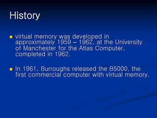 NOV11 virtual memory.ppt | Data Storage and Warehousing | Computing