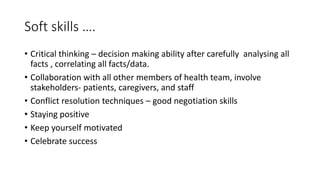 Soft Skills as a tool to improve quality of care | PPTX