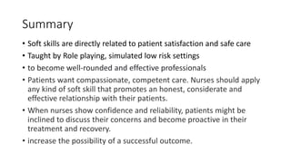 Soft Skills as a tool to improve quality of care | PPTX