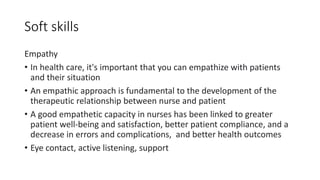 Soft Skills as a tool to improve quality of care | PPTX