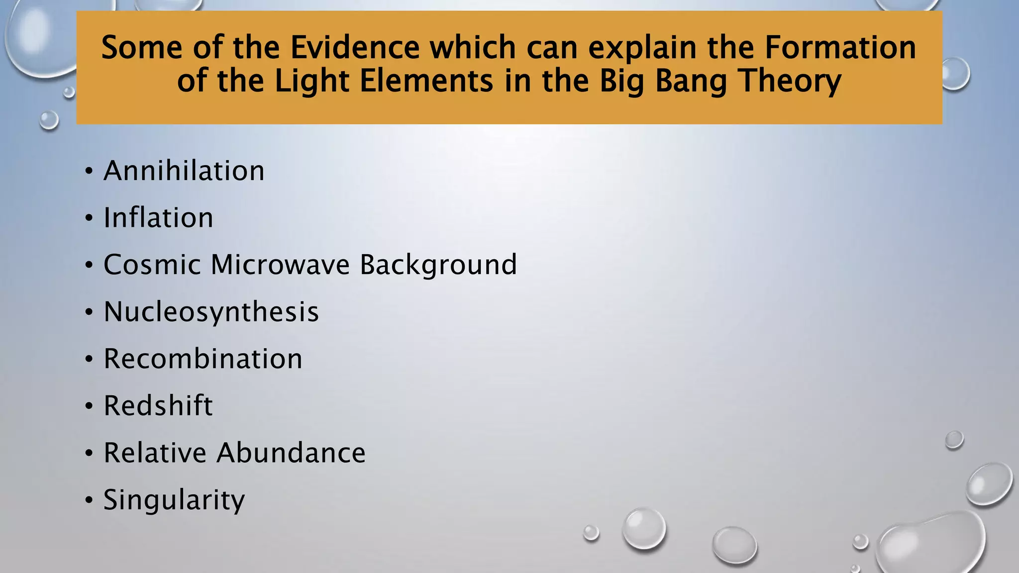 Formation of Light Elements. | PPTX