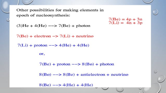 Formation of Light Elements. | PPTX