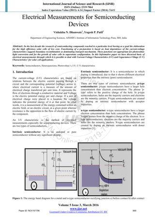 Electrical Measurements for Semiconducting Devices | PDF