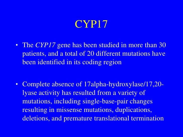 CYP17 Deficiency
