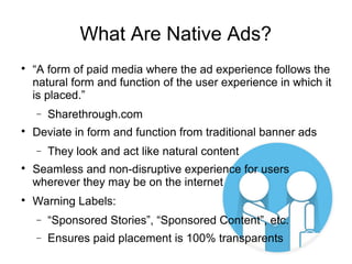 Beginners Guide to Native Advertising | PPT