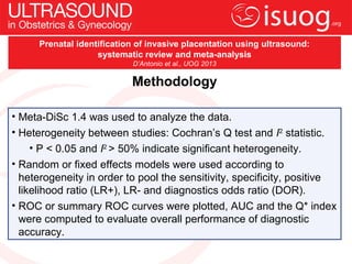 UOG Journal Club: Prenatal identification of invasive placentation ...
