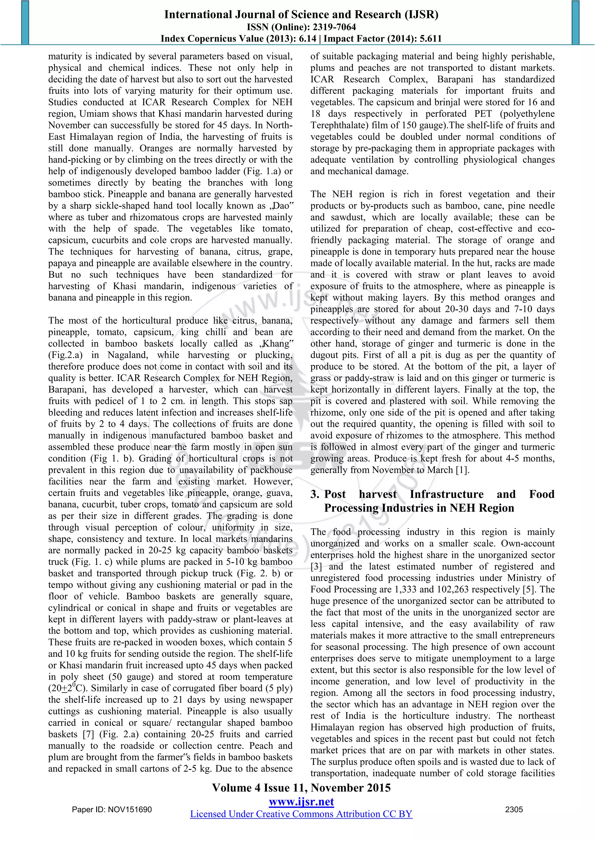 An Overview on Post Harvest Handling and Commercial Processing of ...