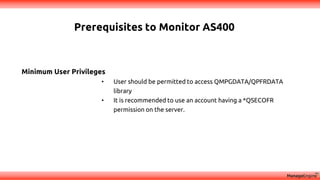 IBM Db2, system i and AS400 monitoring | PPTX