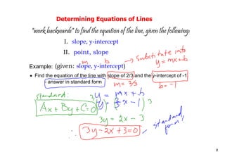Nov 20 Determining Equations Of Lines | PDF | Physics | Science