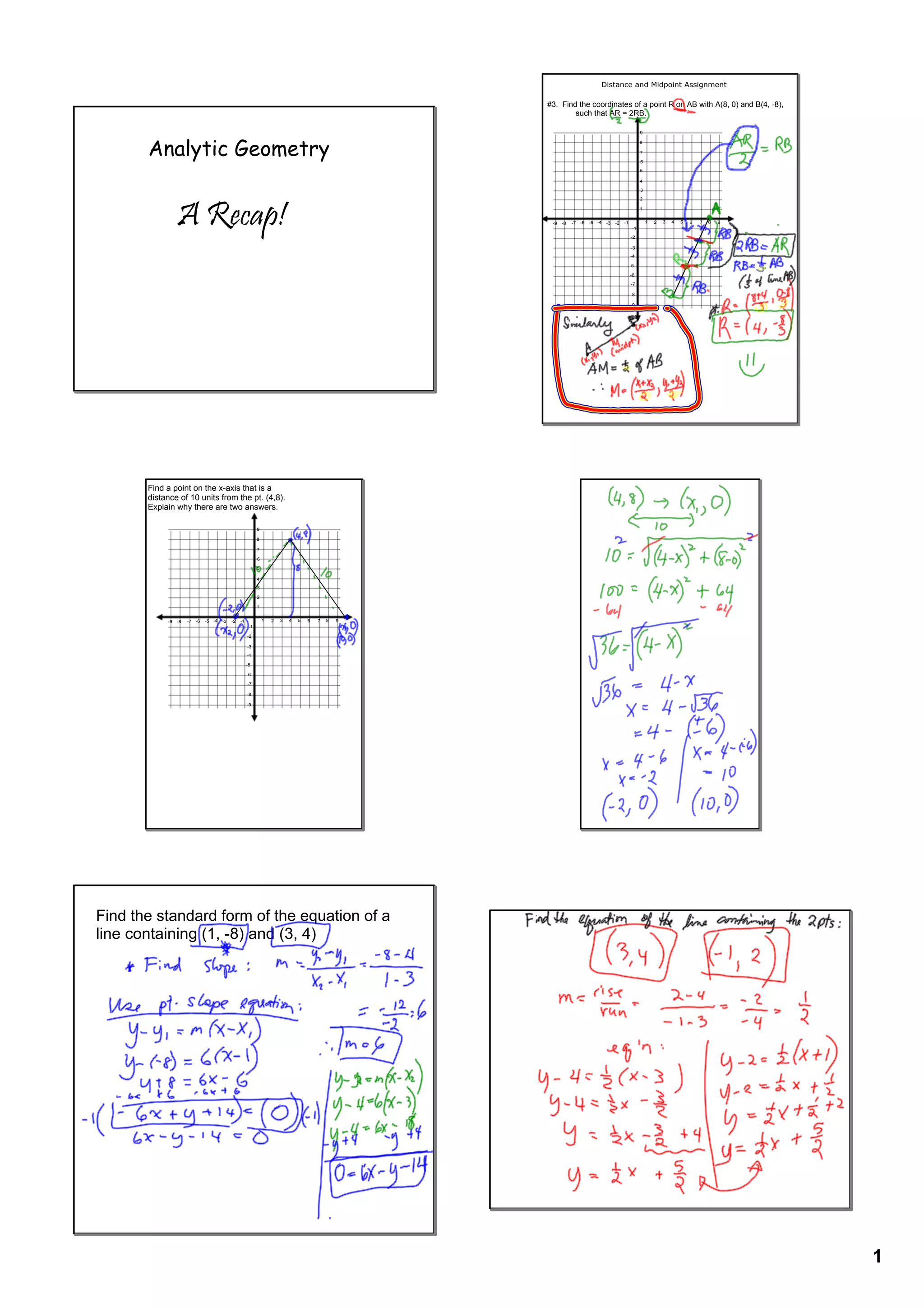 Nov 25 Analytic Geometry Recap | PDF | Physics | Science