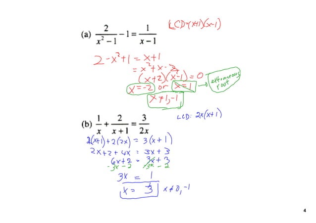 Nov 4 Solving Rational Equations | PPT