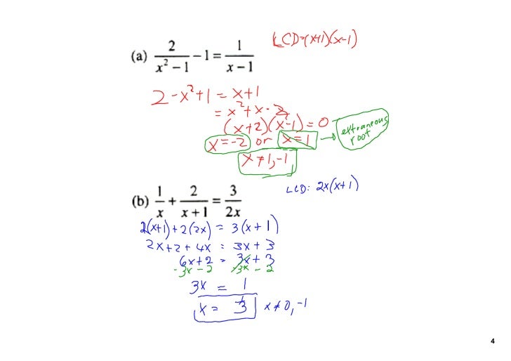 Nov 4 Solving Rational Equations