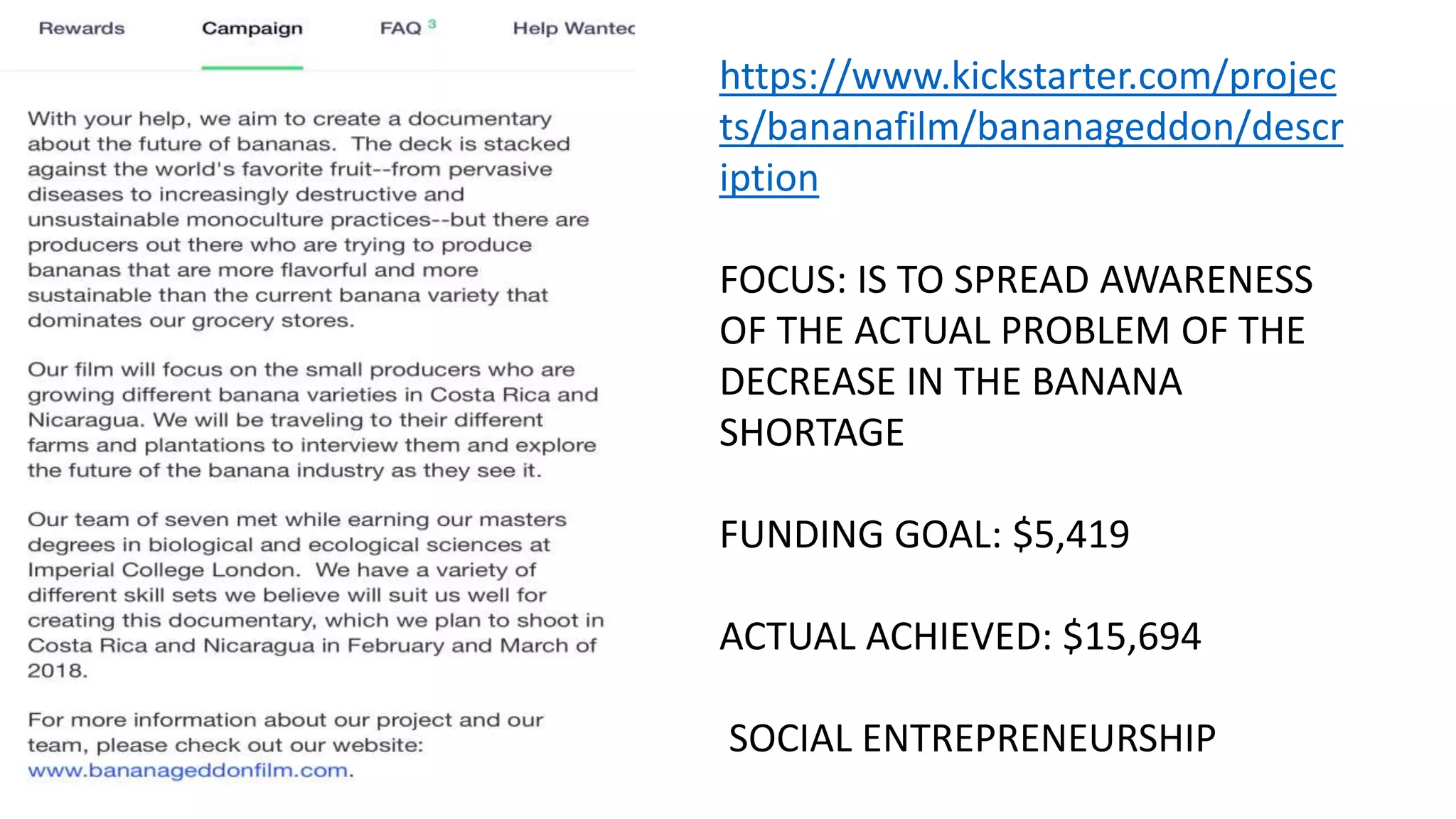 Comparing Crowdfunding Write Ups | PPT