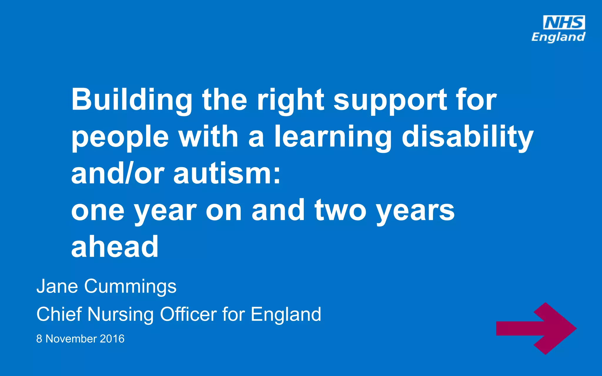 Building the right support for people with a learning disability and/or ...