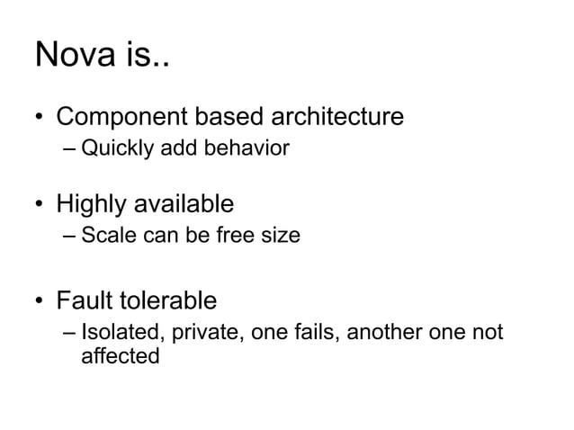Introduction to Openstack - nova | PPTX | Cloud Computing | Internet