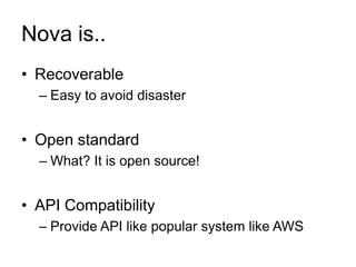 Introduction to Openstack - nova | PPTX | Cloud Computing | Internet