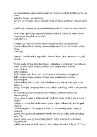 Novac kao sredstvo razmene | DOCX