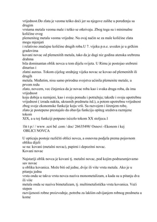 Novac kao sredstvo razmene | DOCX