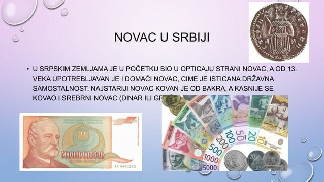Novac kroz istoriju - Nedelja novca 2017. | PPTX