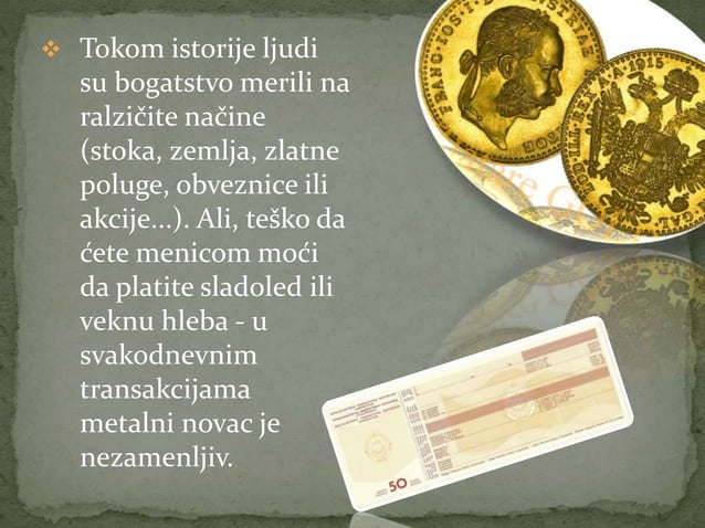 Novac kroz vekove - Nedelja novca 2017. | PPT