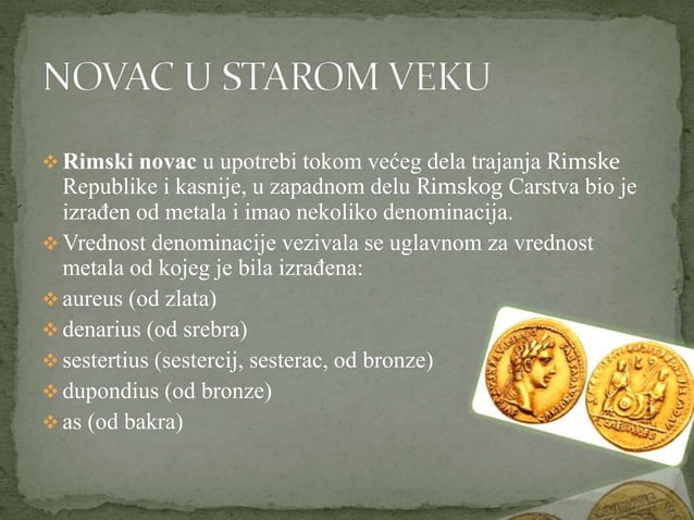 Novac kroz vekove - Nedelja novca 2017. | PPT