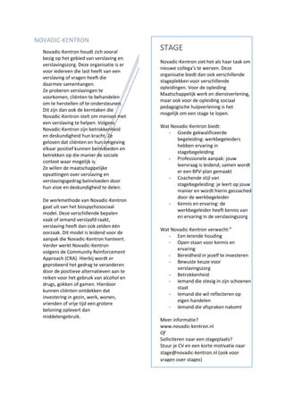 werkveldoriëntatie Novadic-Kentron | PDF