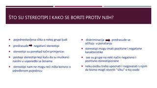 stereotipi i kako se boriti protiv njih | PPTX