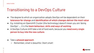 Katrina Novakovic "Default to Open: Creating a DevOps Culture" | PPT