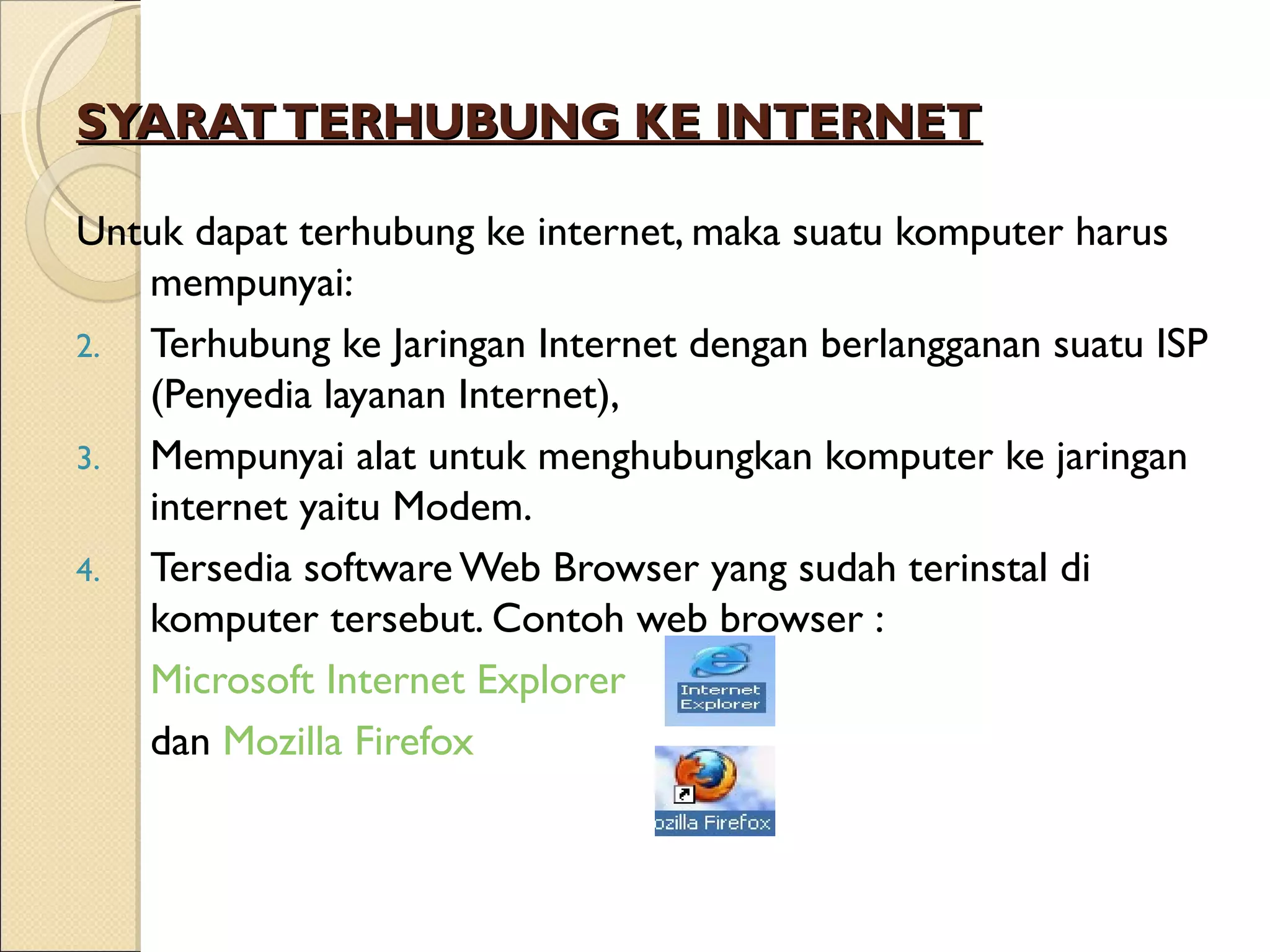 prosedur akses internet | PPT