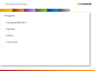Novapoint virtual map advanced | PDF