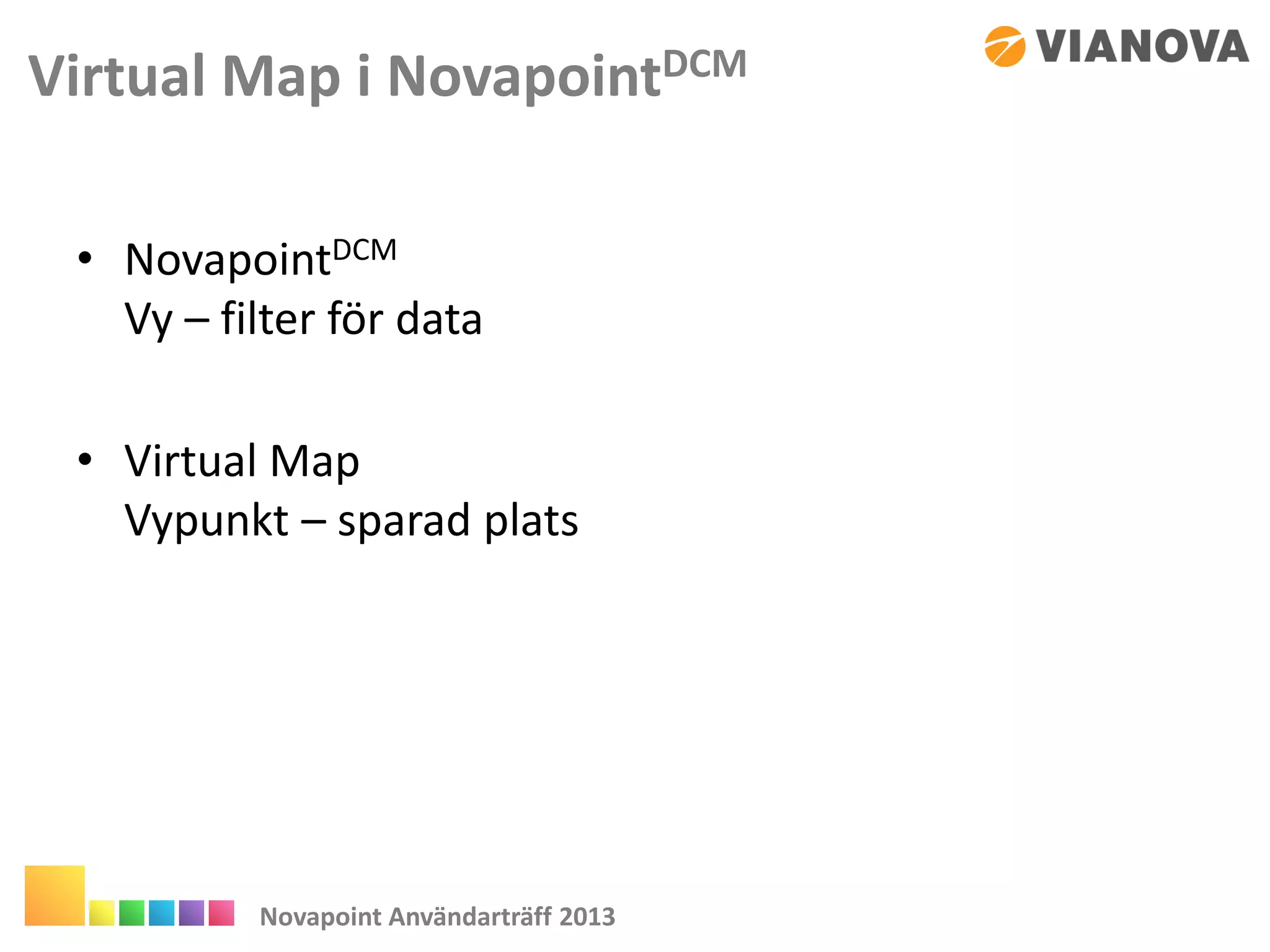 Novapoint virtual map med vdc viewer | PDF