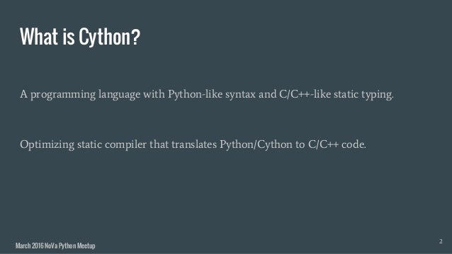 Brief Introduction to Cython