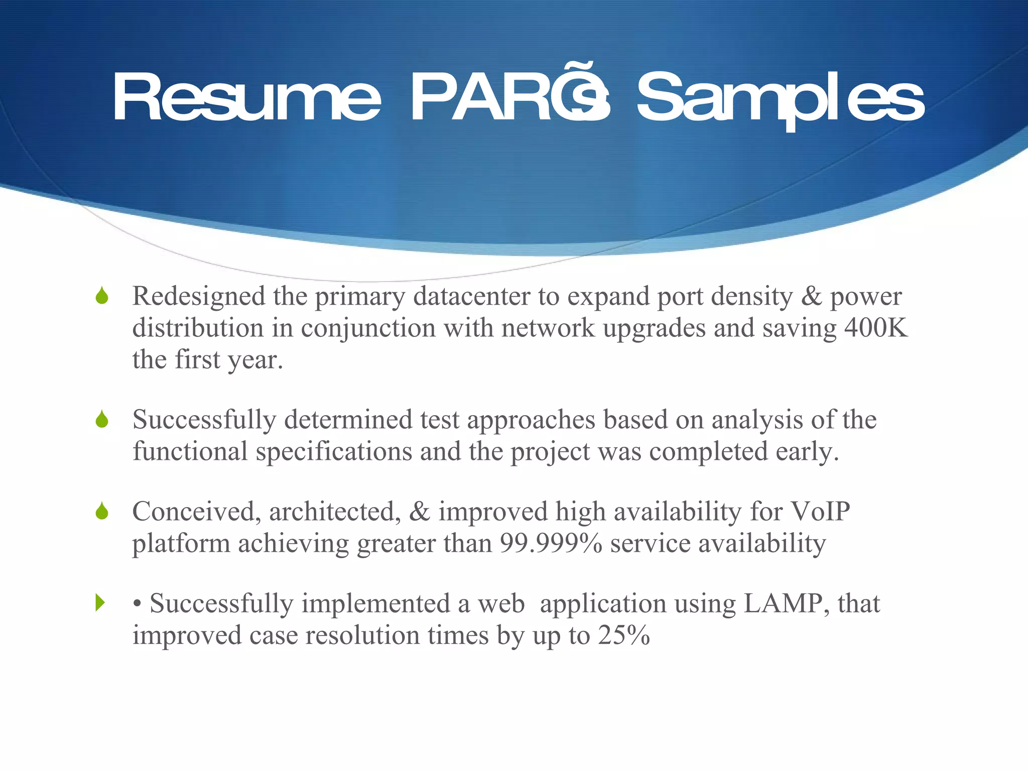 Nova Resume Presentation7 | PPT