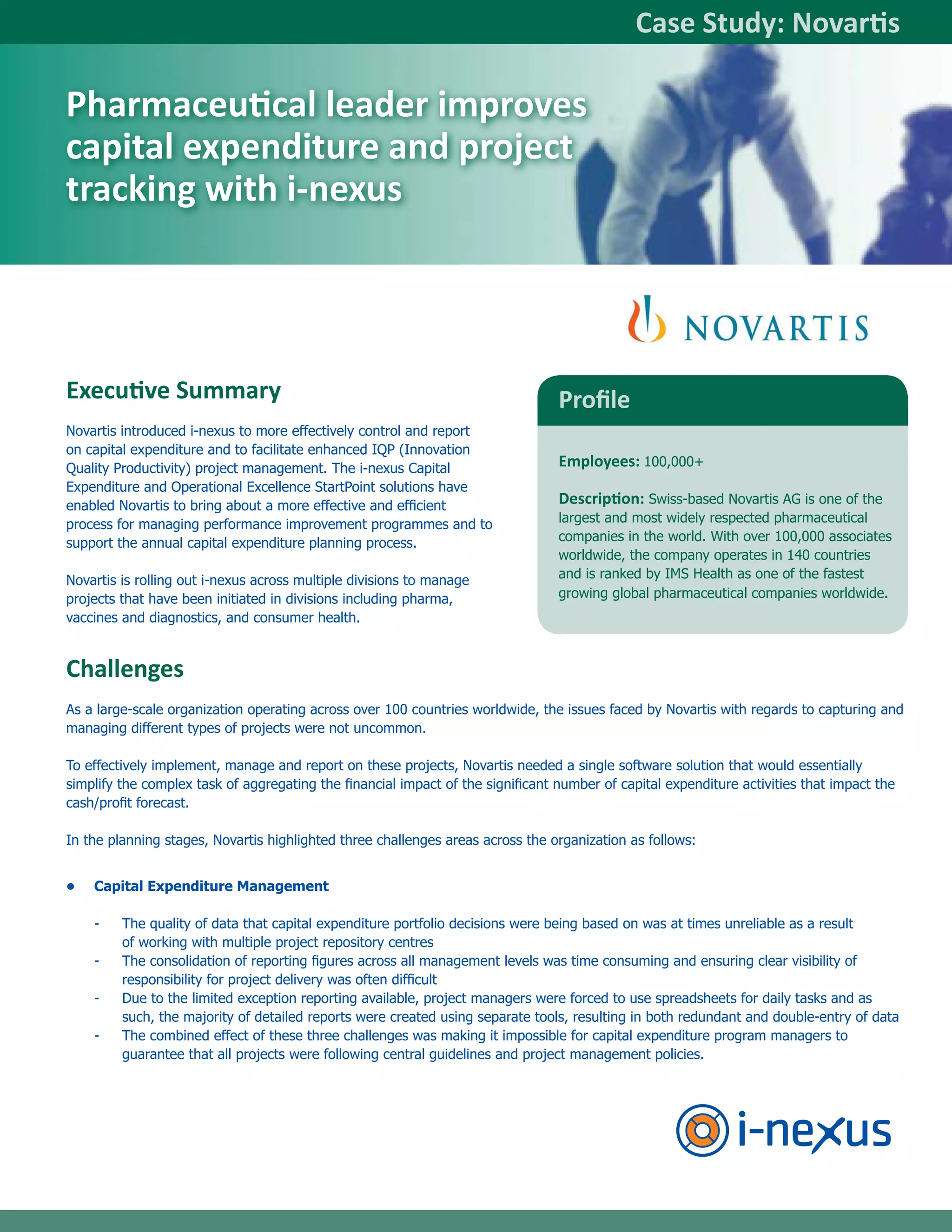 i-nexus Case Study at Novartis | PDF