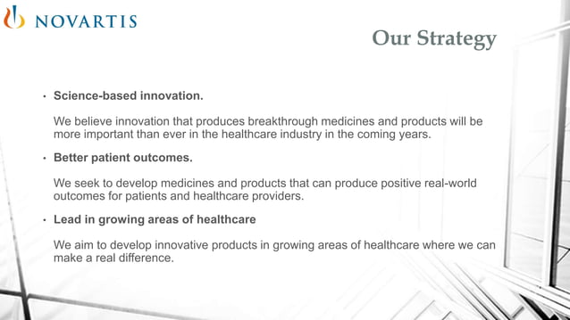 Novartis | PPTX | Pharmaceutical Industry | Industries
