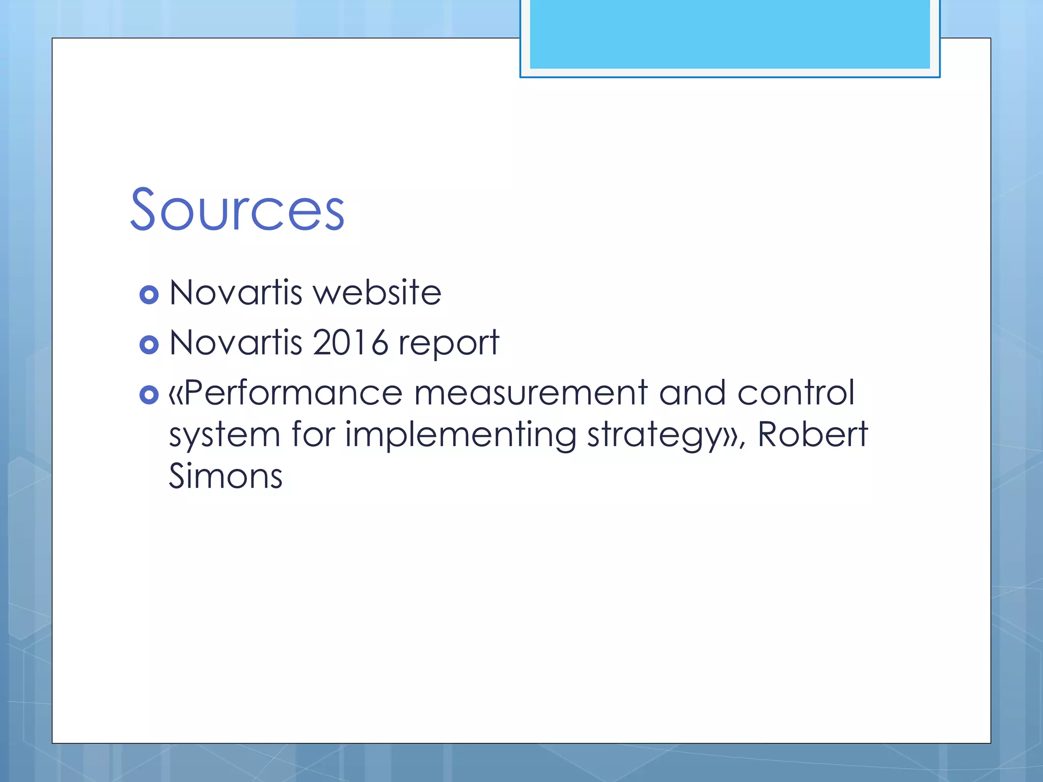 Novartis Balanced Scorecard | PDF