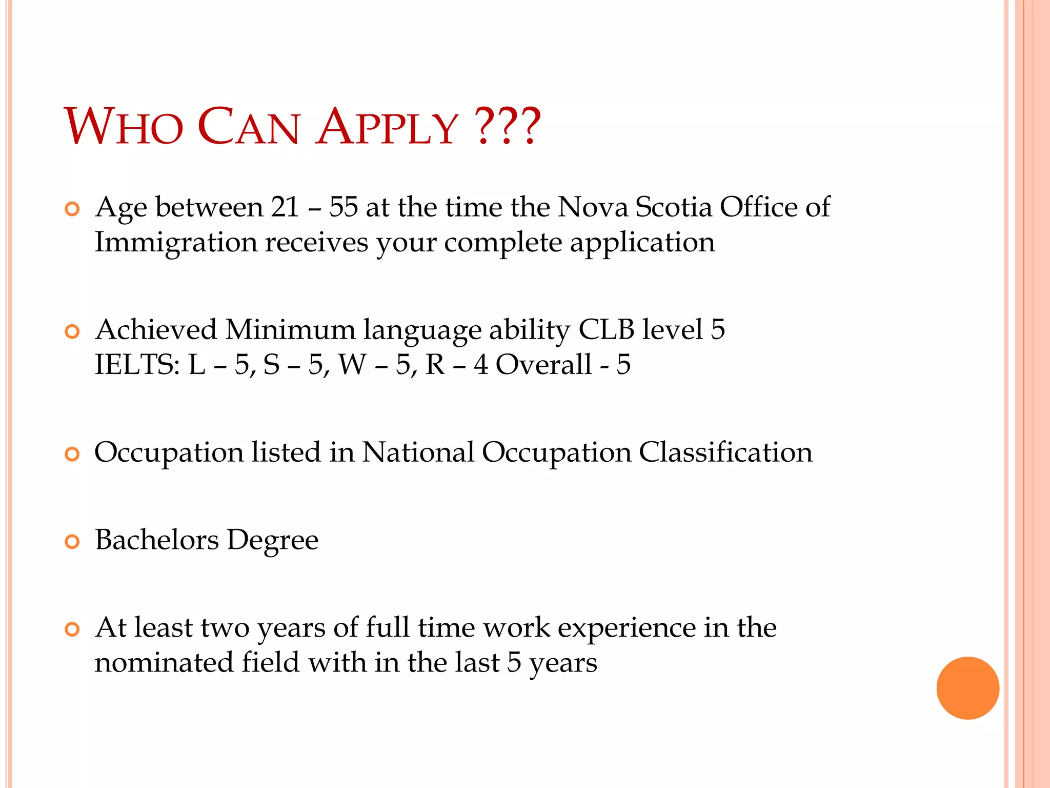 NOVA SCOTIA NOMINEE PROGRAM (NSNP) | PPT | Free Download