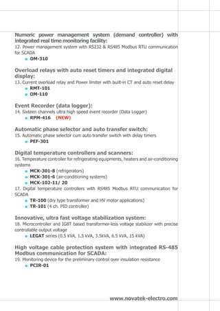 Novatek Electro (India) Pvt. Ltd., Delhi, Microcontroller Based Devices | PDF