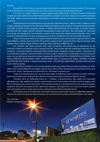 Novatek Electro (India) Pvt. Ltd., Delhi, Microcontroller Based Devices | PDF