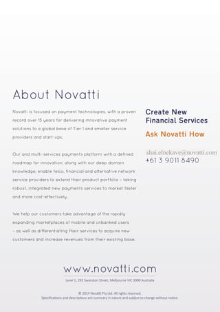 Novatti voucher management brochure np | PDF