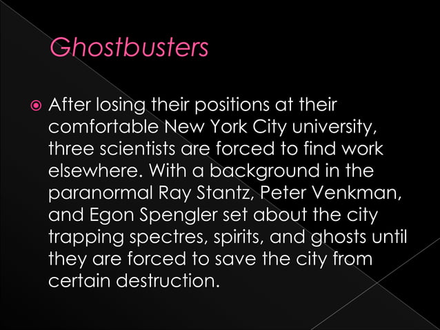 Ghostbusters | PPT