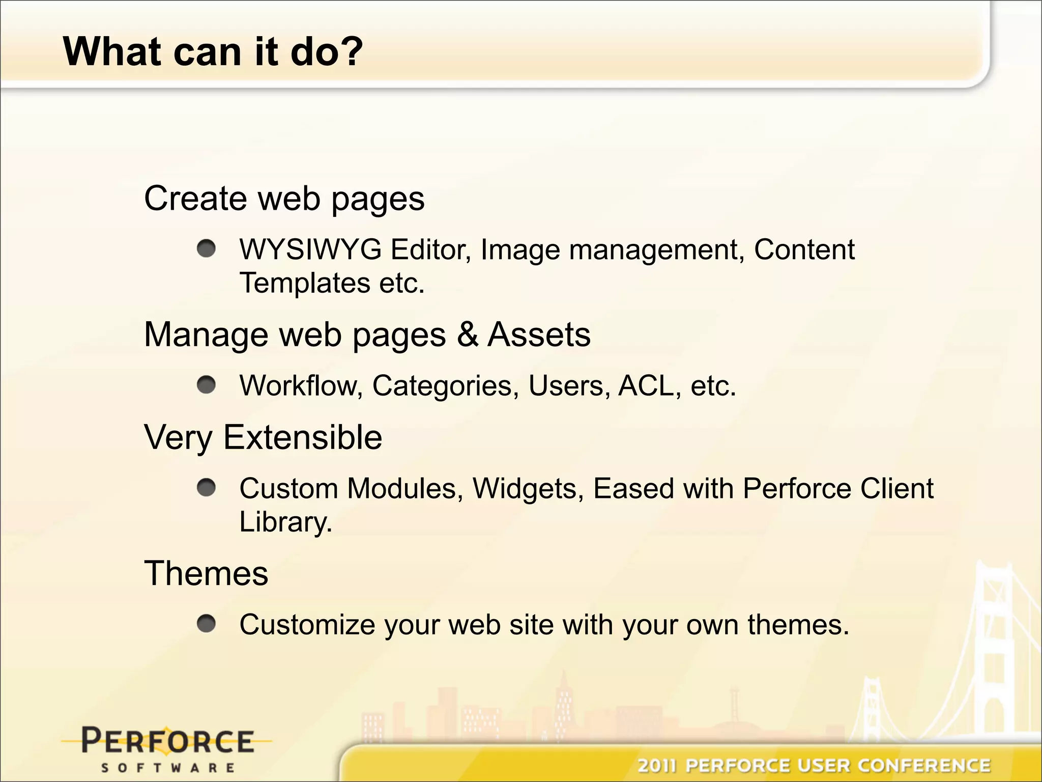 Introducing the Perforce Web Content Management System | PPT
