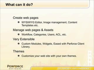 Introducing the Perforce Web Content Management System | PDF
