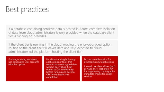 Always encrypted overview | PPTX