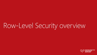 Row-level security and Dynamic Data Masking | PPTX