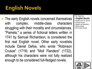 HISTORY OF NOVEL | PPTX